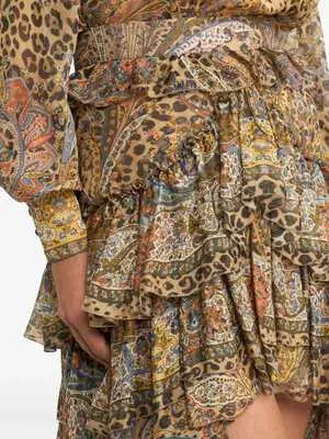 Etro Ruffled Paisley Skirt