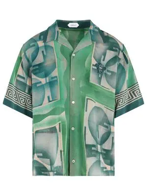 Versace Informal' Silk Shirt - Green