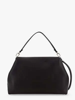 TOTEME T-lock Leather Shoulder Bag - Black