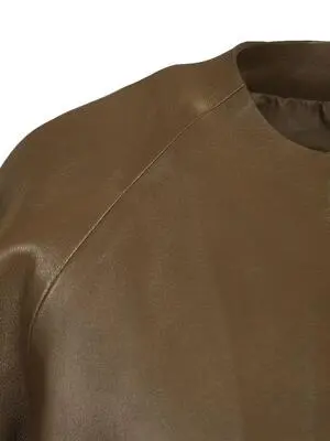 Max Mara Nappa Crew Neck Jacket - Green