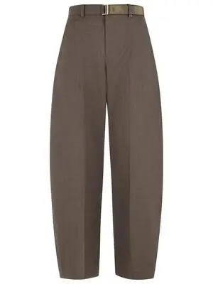 Sacai Wool Trousers - Brown