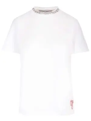 GOLDEN GOOSE Crystals Embellished T-shirt - White