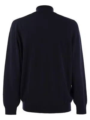 Brunello Cucinelli High-necked Cashmere Cardigan With Zip