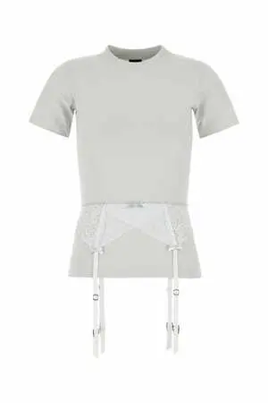 Balenciaga Chalk Stretch Cotton T-shirt - White