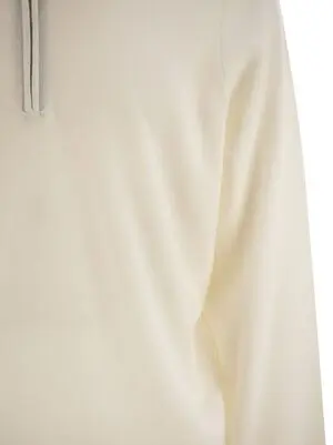 Brunello Cucinelli High-necked Cashmere Sweater With Zip Opening