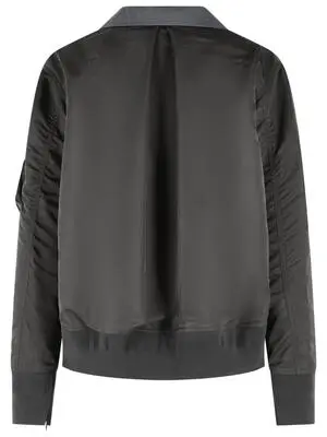 Sacai Blazer In Grey And Green Wool Blend
