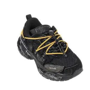 Dsquared2 Suede Leather And Mesh 'faster' Sneakers
