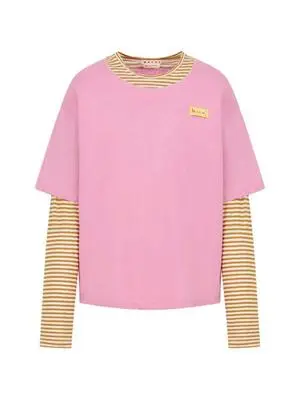 Marni Striped Logo T-shirt - Multicolor