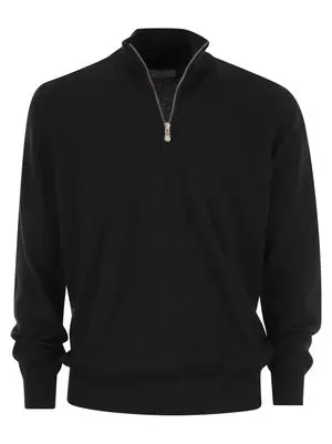 Brunello Cucinelli Cashmere Turtleneck Sweater With Zip
