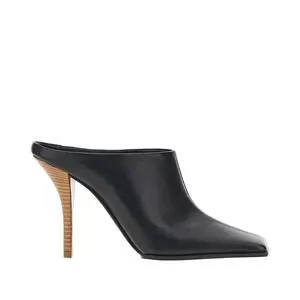 Alaïa Squared-toe Leather Mules - Black