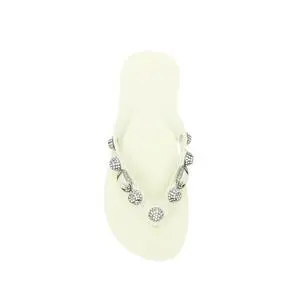 Balenciaga Crystal-embellished Rubber Flip-flops - Green