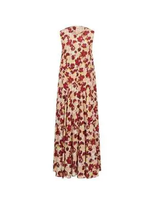 Marni Pleated Floral Dress - Multicolor