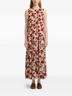 Marni Pleated Floral Dress - Multicolor