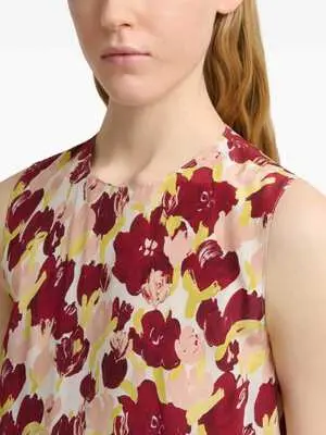 Marni Pleated Floral Dress - Multicolor