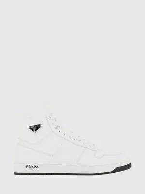Prada Leather High Top Sneakers - White
