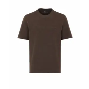 Brunello Cucinelli T-shirt With Embroidery - Brown
