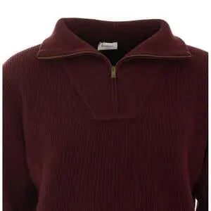 Saint Laurent Knitted Zip Sweater - Red