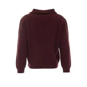 Saint Laurent Knitted Zip Sweater - Red