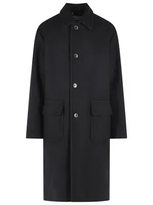 Dries Van Noten Randale' Wool Blend Coat - Black
