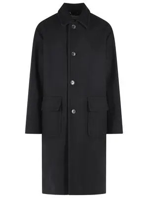 Dries Van Noten Randale' Wool Blend Coat - Black