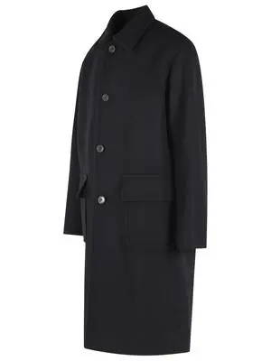 Dries Van Noten Randale Wool Blend Coat - Black