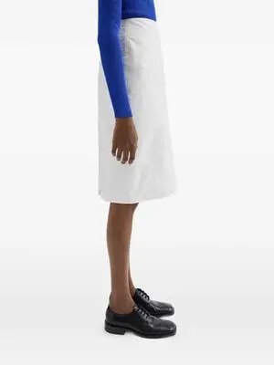 JIL SANDER Technical Faille Midi Skirt