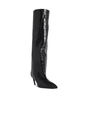 Attico Lea 65 Leather Boots - Brown