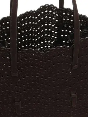 Alaïa Leather Tote Bag - Brown