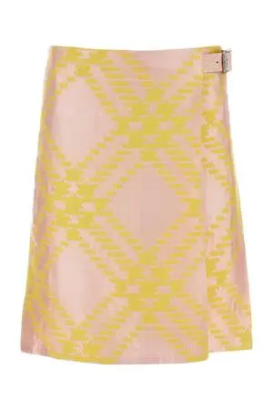 Burberry Embroidered Cotton Blend Skirt - Multicolor