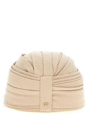 Valentino Garavani Wool Rigid Turban - Cream