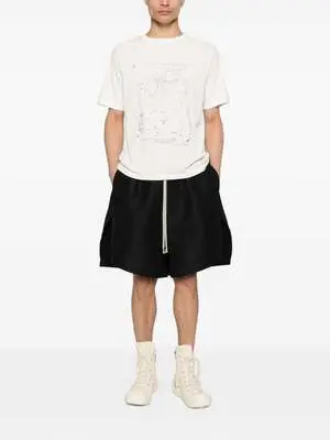 Rick Owens Cotton Blend Drawstring Shorts