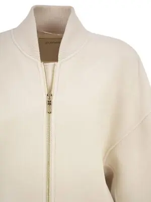 Sportmax Virgin Wool Bomber Jacket - Cream