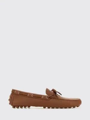 Prada Leather Driver Boat Shoes - Brown