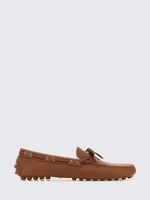Prada Leather Driver Boat Shoes - Brown