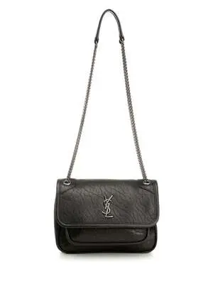 Saint Laurent Leather Mini Niki Bag - Black