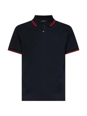 Gucci Blue Stretch Cotton Piqué Embroidered Polo Shirt - Multicolor