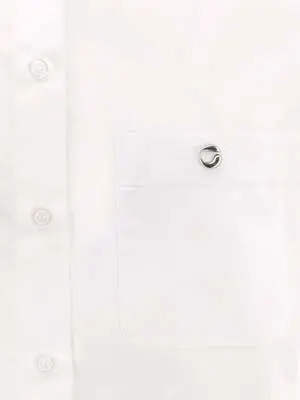 Coperni Boyfriend Popeline Cotton Shirt - White