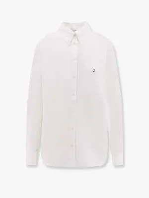 Coperni Boyfriend Popeline Cotton Shirt - White