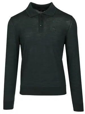 Etro Wool And Silk Polo Shirt - Green