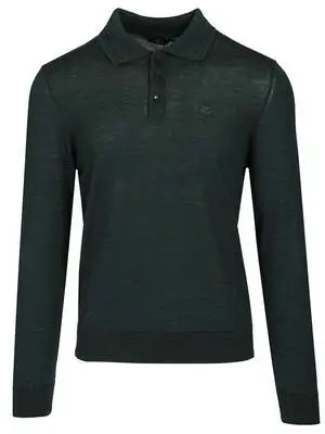 Etro Wool And Silk Polo Shirt - Green