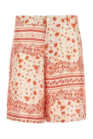 Fendi Printed Silk Bermuda Shorts - Multicolor