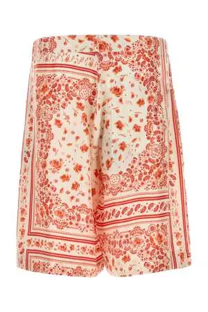 Fendi Printed Silk Bermuda Shorts