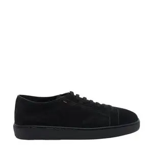 Santoni Suede Sneakers - Black