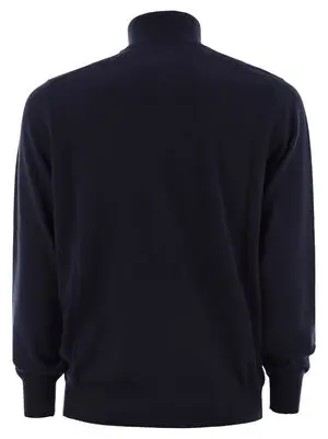 Brunello Cucinelli Cashmere Turtleneck Sweater - Blue