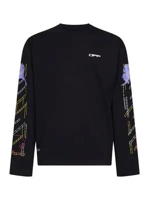 Off-White Black Jersey Archigeography Arrow Skate T-shirt - Multicolor