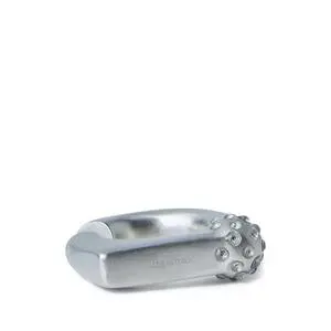 Rick Owens Brass Geometric Single Earring - Silver