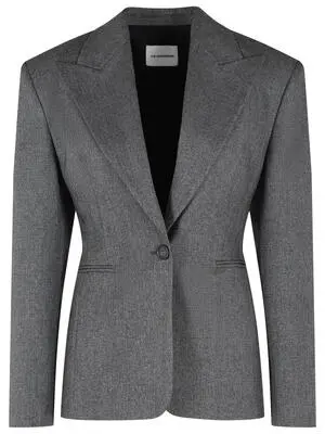 Andamane Toni' Blazer In Grey And Black Polyester Blend - Gray