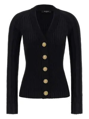 Balmain Buttoned Cardigan - Black