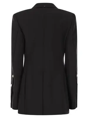 Sportmax Ranghi Stretch Wool Blazer - Black
