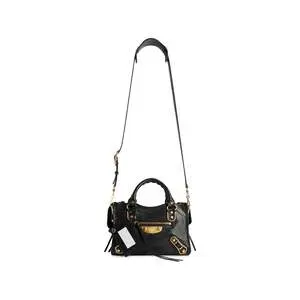 Balenciaga Goatskin Metallic Edge Tote - Black